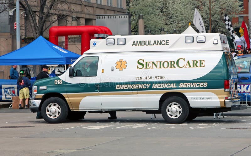 Senior Care Ambulance editorial photography. Image of public - 40210617