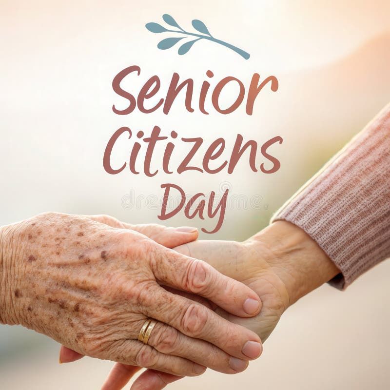Senior Citizens Day Celebration with Elderly Hands Embracing in Warm ...