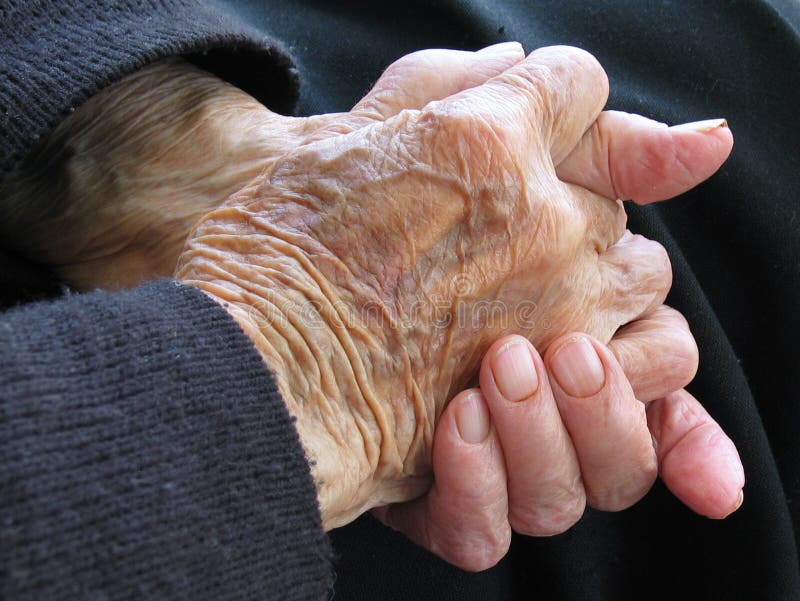 Senior citizens hands stock image. Image of diseases - 18505451