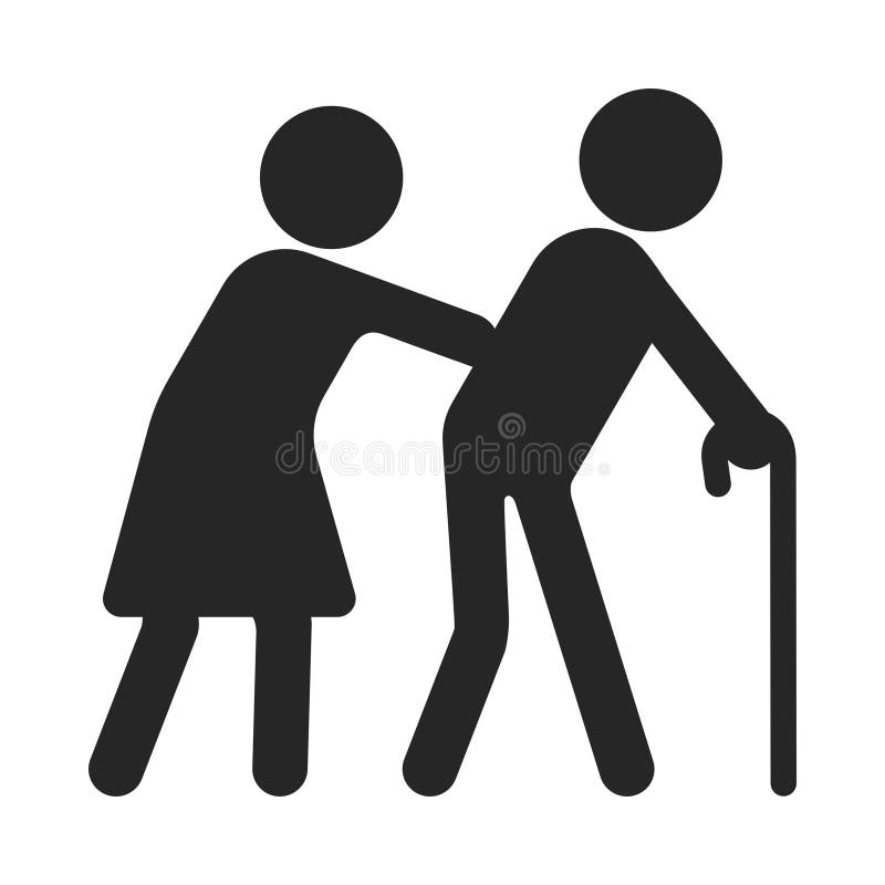 Senior Citizens Icon Vector Stock Illustration - Illustration of people ...