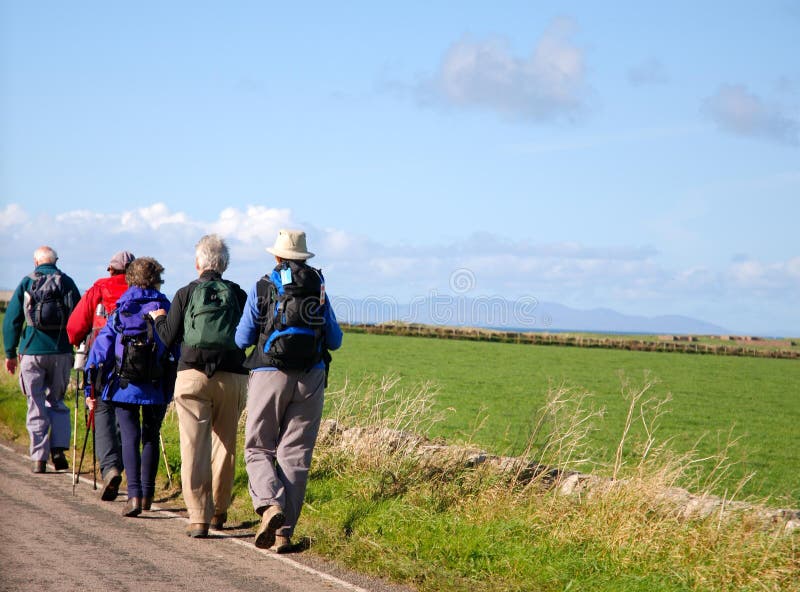 Senior Citizens Walking. stock photo. Image of active - 3311394