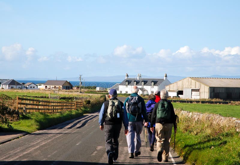 Senior Citizens Walking. stock photo. Image of countryside - 3311700