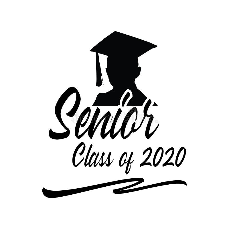 Senior Class of 2020 Vector Style Illustration Design on White ...