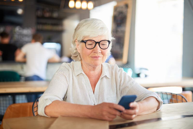 Waiting for order stock image. Image of pretty, senior - 122451925