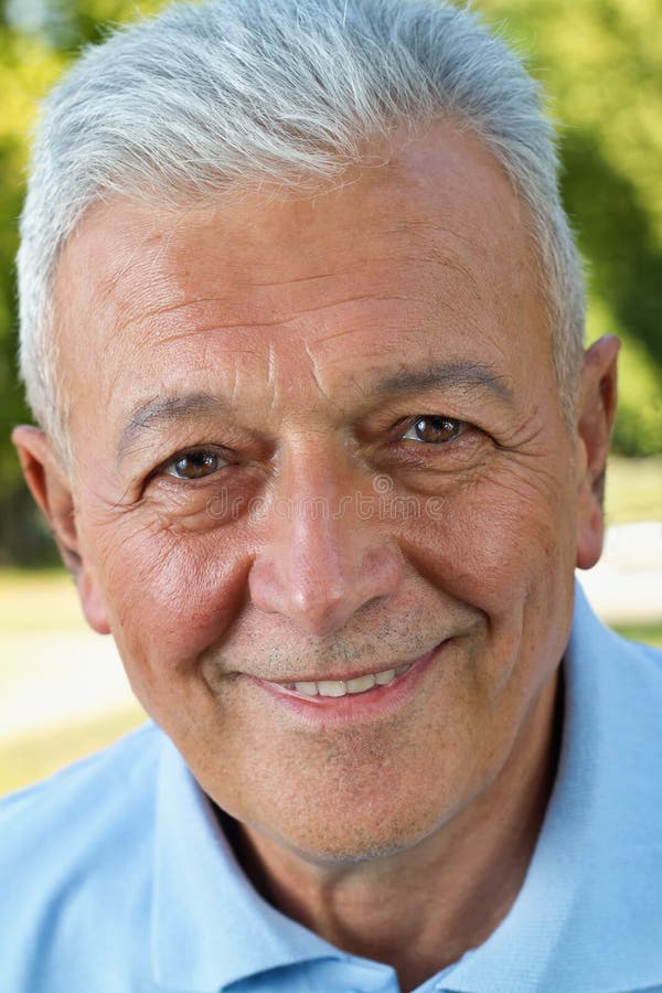 Selfie Senior Big Smartphone Pensioner Garden Stock Photo - Image of ...