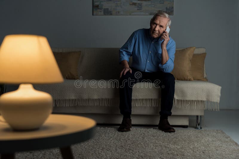 Senior Confident Man Making a Phone Call Stock Image - Image of senior ...