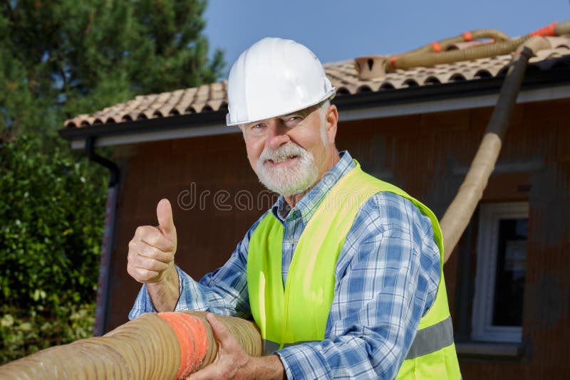Senior Construction Manager Controlling Building Site Stock Image ...