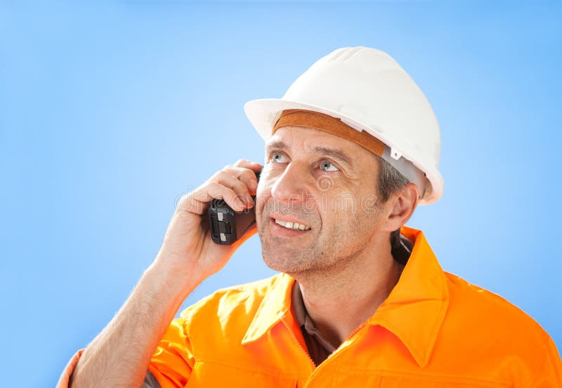 Senior Construction Worker on Sky Stock Image - Image of architect ...