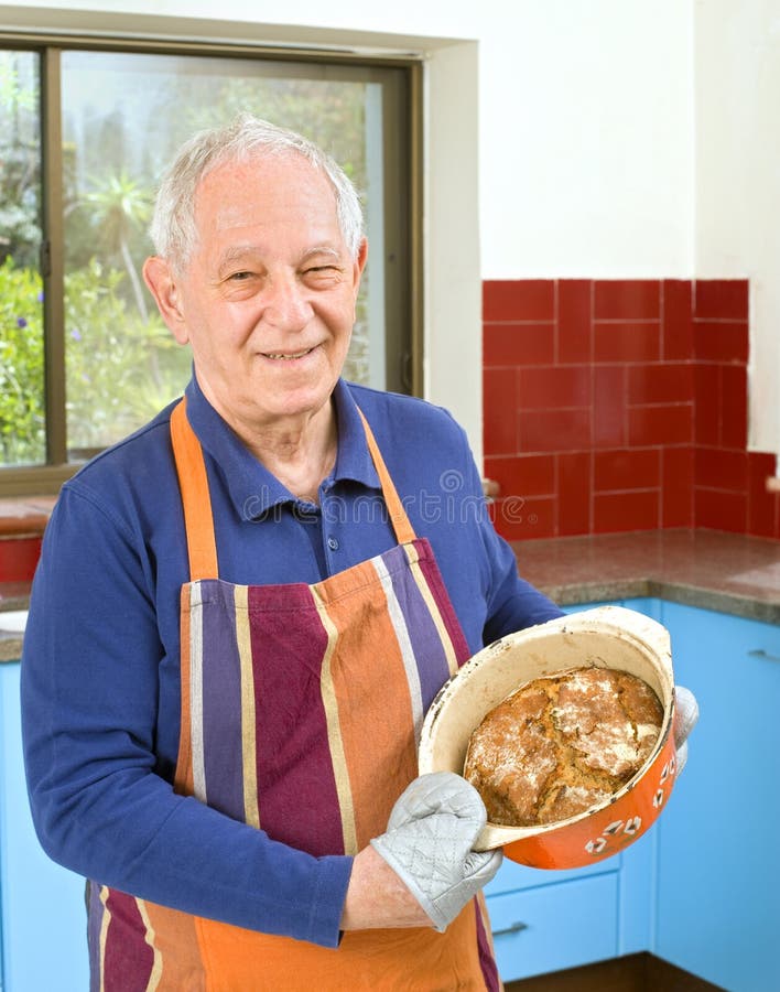 Senior cooking stock image. Image of food, house, adult - 8759161