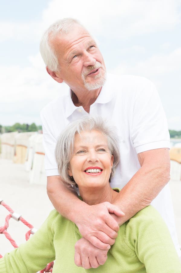 Senior couple at beach stock image. Image of adult, adults - 32021403