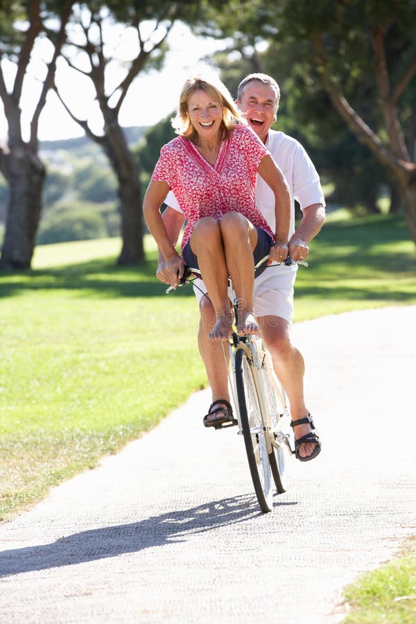 Senior man on cycle ride stock image. Image of active - 5117401