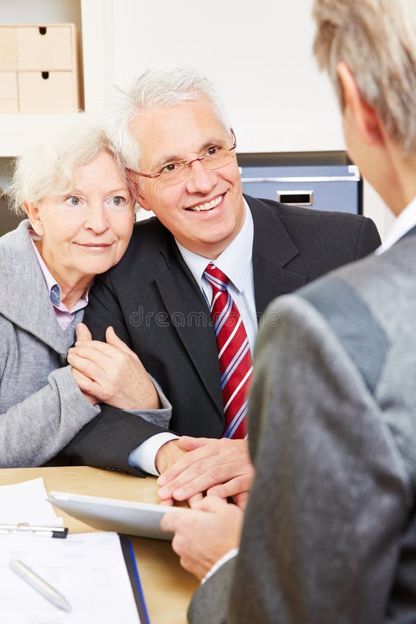 Senior Couple Getting Advice from Stock Image - Image of citizens ...