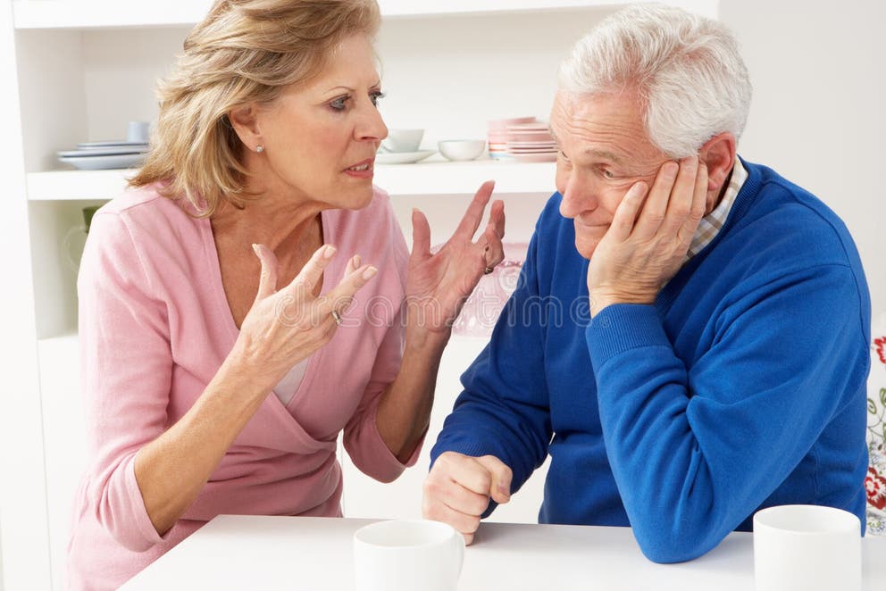 Senior Couple Having Argument Stock Image - Image of woman, arguing ...