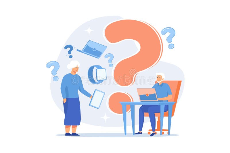 Teach Elderly Technology Stock Illustrations – 51 Teach Elderly ...