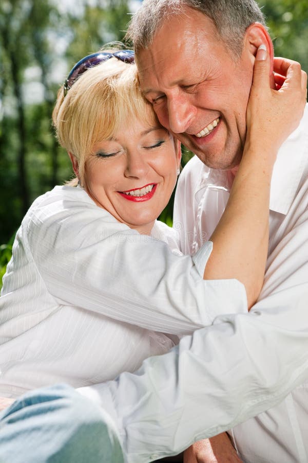 Senior couple outdoors stock image. Image of woman, relationship - 12745885