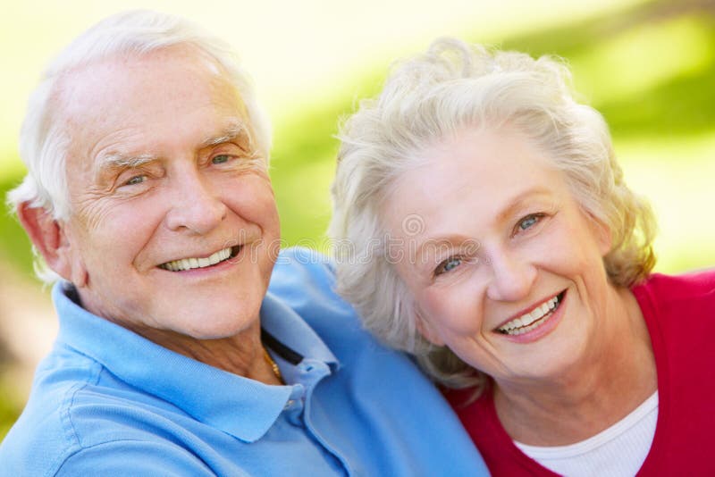 Senior couple outdoors stock photo. Image of foreground - 55892264