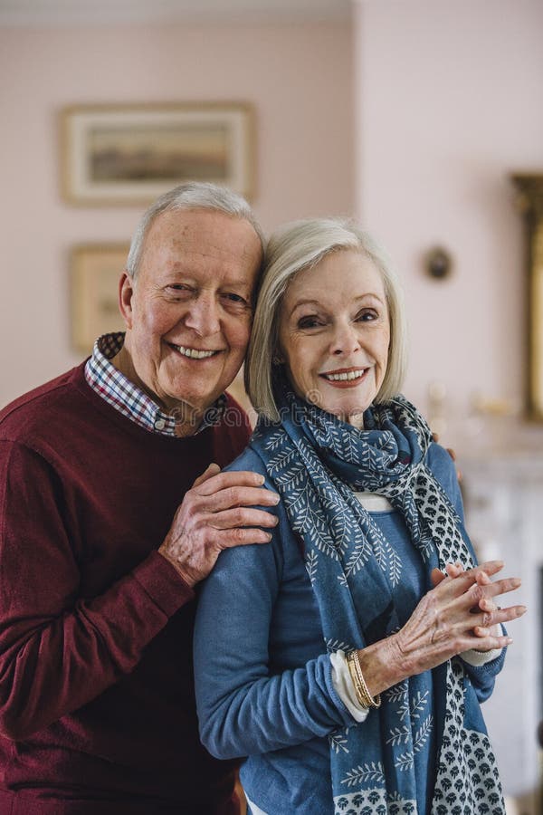 Senior Couple Portrait stock photo. Image of home, positivity - 92302882