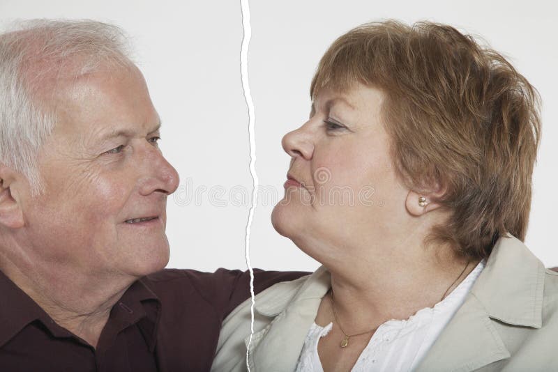 Senior Couple Ripped Apart Due To Relationship Difficulties Stock Photo ...