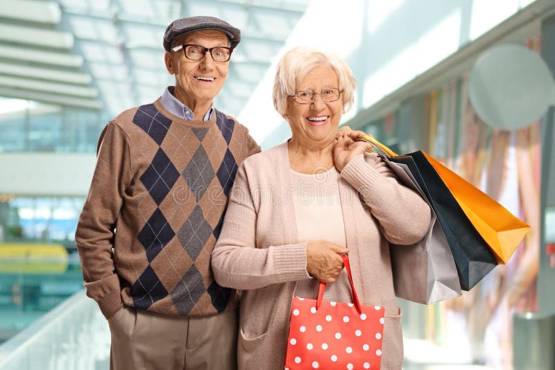 Senior couple shopping stock image. Image of adult, indoor - 165678745