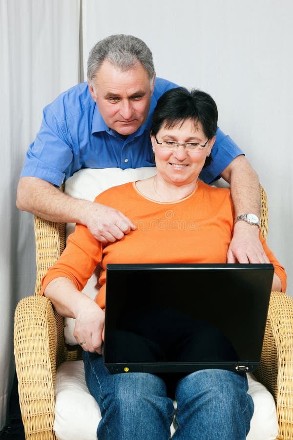 Senior Couple Surfing Internet Stock Photo - Image of husband, family ...