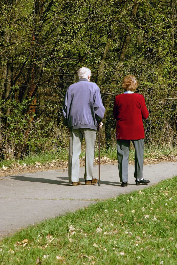 Old Couple Walking Together Stock Image - Image of aged, walking: 155085