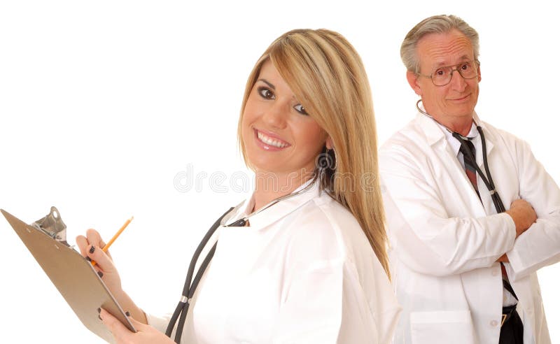 Senior Doctor and Lady Doctor Stock Photo - Image of kind, doctor: 2256314
