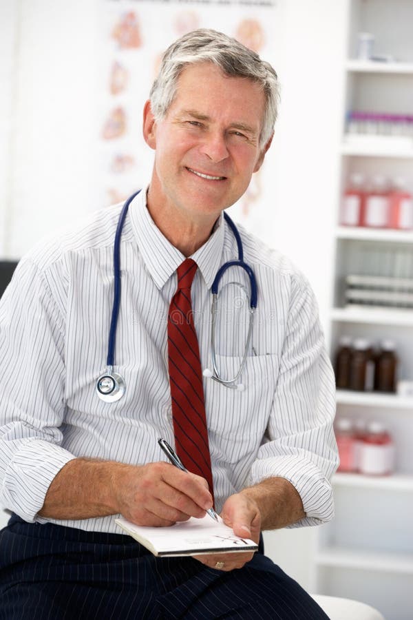 Writing a Prescription or Medical Examination Stock Photo - Image of ...