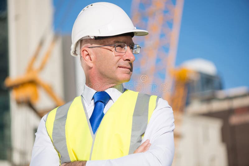 Senior engineer stock photo. Image of confident, chest - 61191444