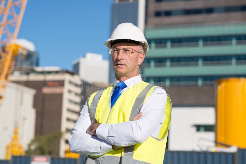 Senior engineer stock image. Image of architect, construction - 83339193