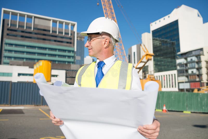 Senior engineer stock image. Image of real, hardhat, senior - 61864001