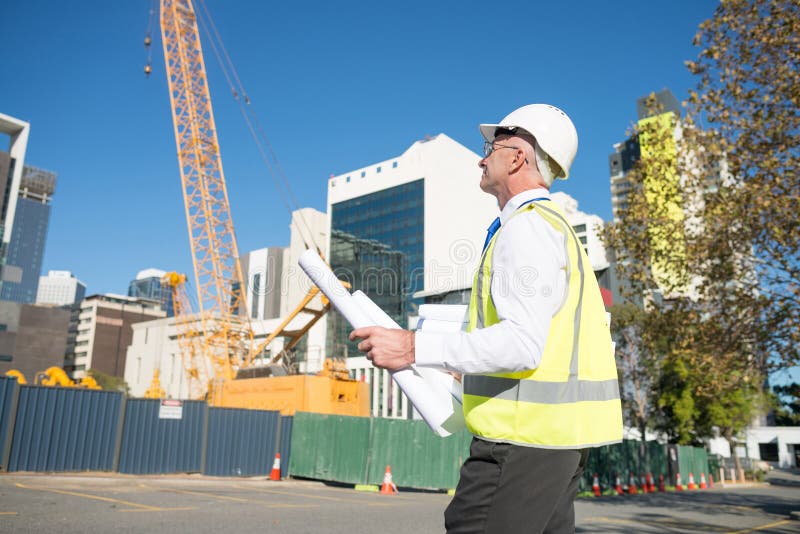 Senior engineer stock image. Image of plan, caucasian - 62257547