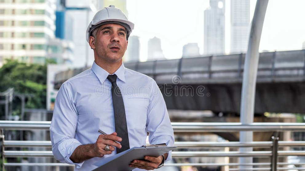 Senior Engineer Manager Project Note in City Stock Photo - Image of ...