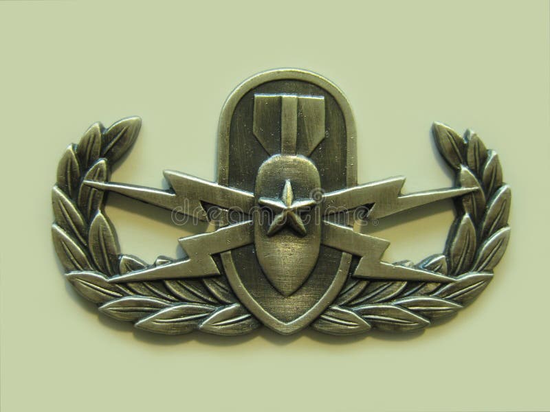 Senior EOD Badge stock image. Image of bolts, senior - 44582051