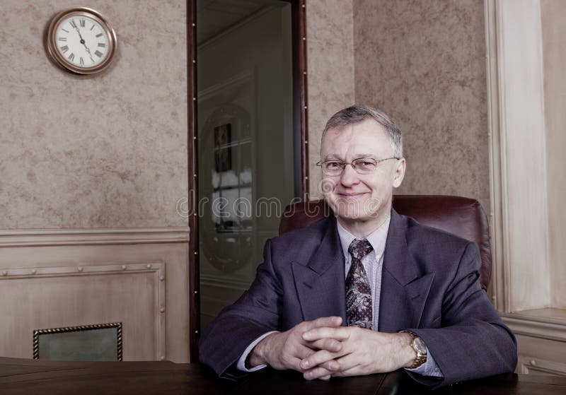 Senior Executive Anticipating Retirement Stock Image - Image of retired ...