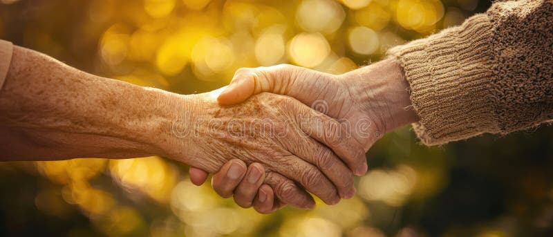 Senior Executive Shaking Hands with Community Representative ...