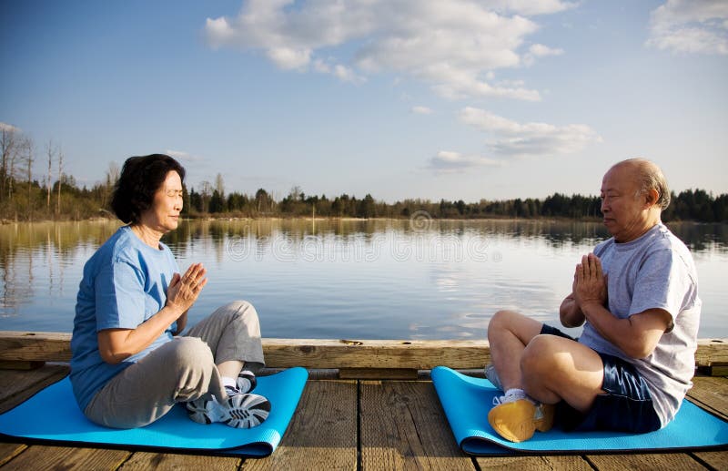 Senior exercise stock image. Image of outdoor, active - 5034189