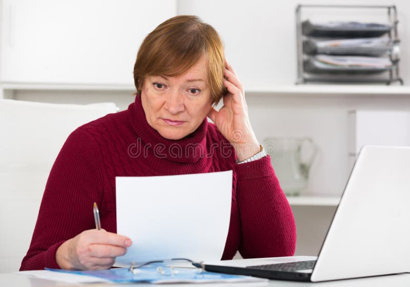 Woman having problem stock image. Image of complicated - 201839953