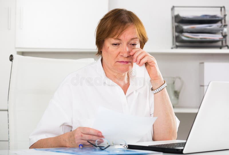 Woman having problem stock image. Image of manager, businesswoman ...
