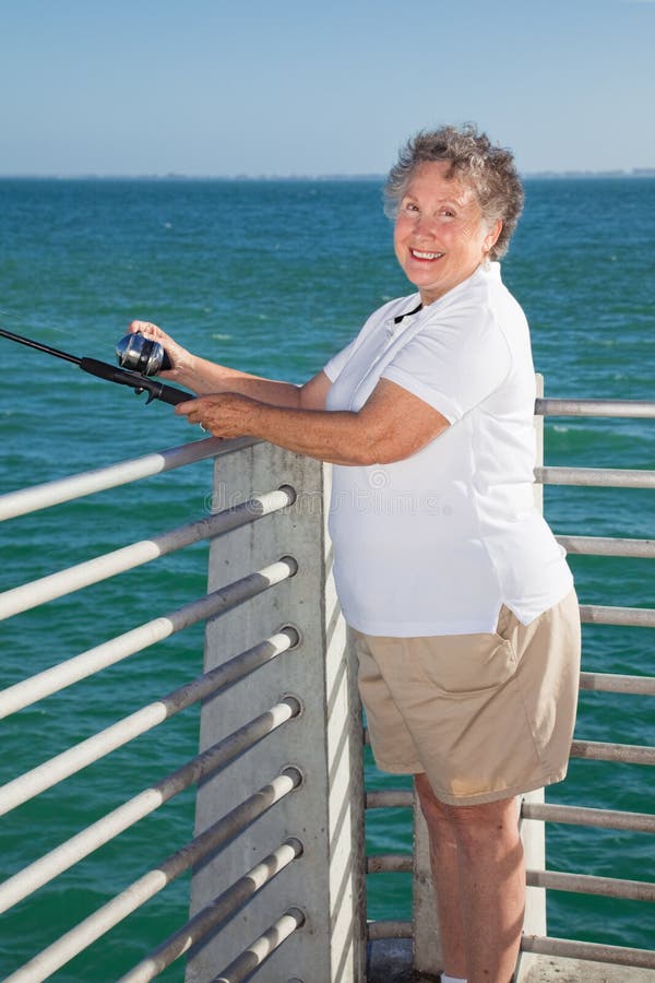 Senior Fishing Fun stock photo. Image of grandmother, florida - 8817738