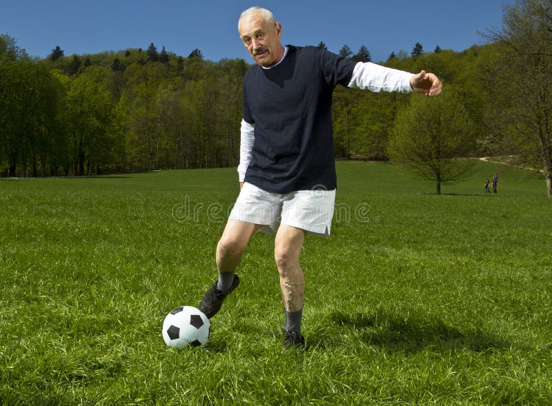 Senior football player stock image. Image of soccer, play - 23139741