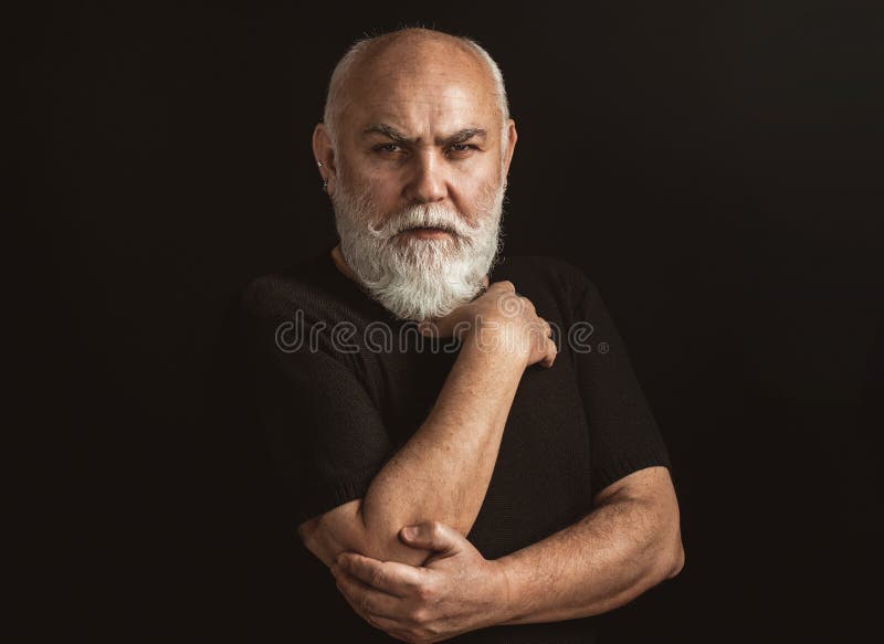 Senior, Golden Age. Attractive Serious Middle Aged Man. Stock Image ...