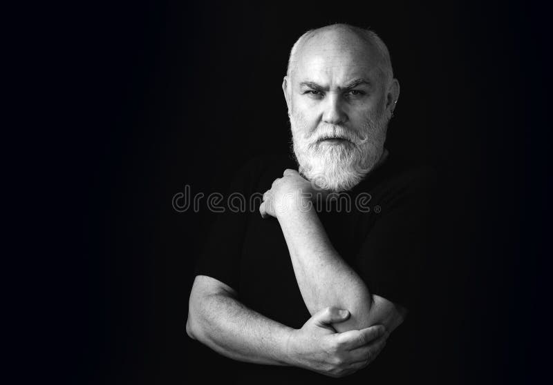 Senior, Golden Age. Attractive Serious Middle Aged Man. Stock Image ...