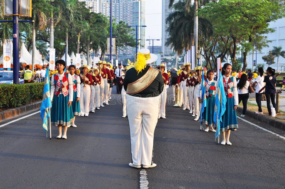 Senior High School Marching Band in Action Editorial Stock Photo ...