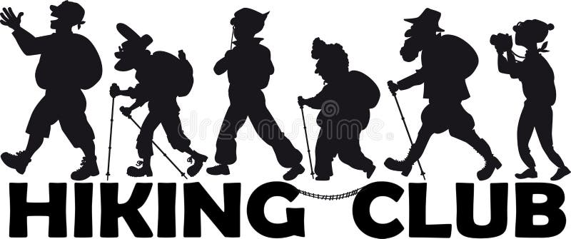 Senior hiking club stock vector. Illustration of person - 78579373