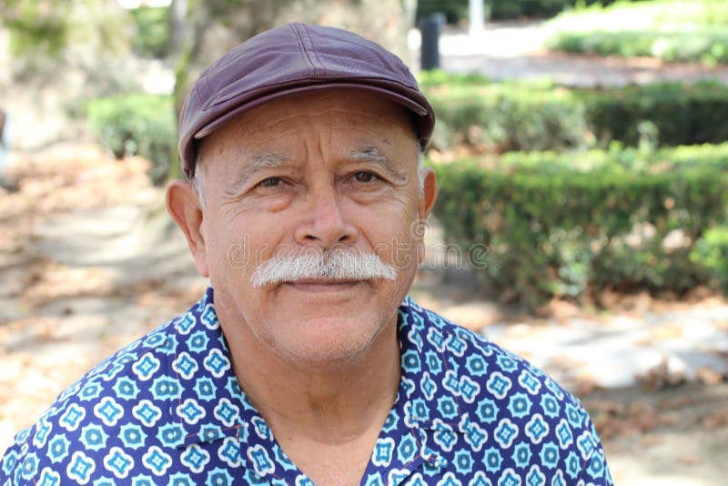 Senior Hispanic Man Outdoor Headshot Stock Image - Image of lifestyle ...