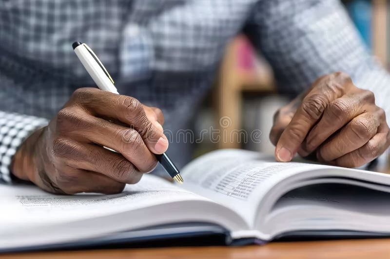 Senior Individual in Close Up, Writing on Notepad while Engaged in Work ...