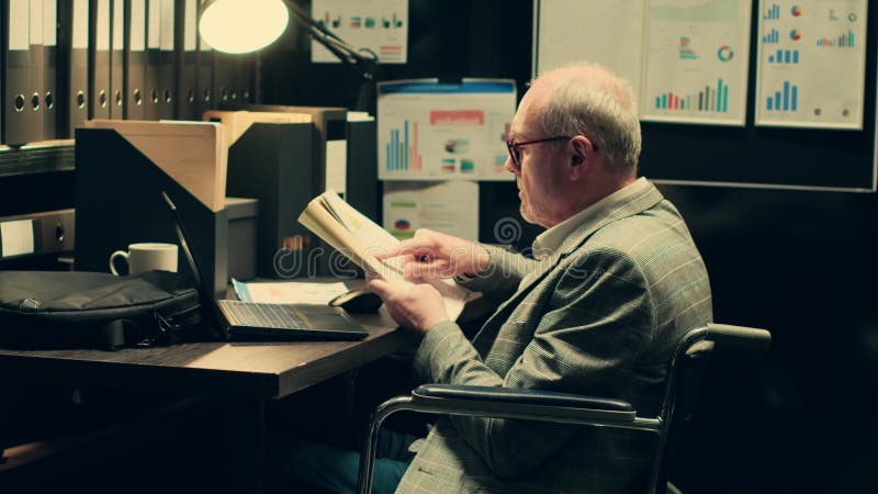 Senior Inspector Gathering All Case Files in a Folder To Study for New ...