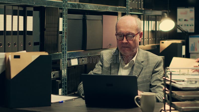 Senior Inspector Identifying Patterns in Criminal Behavior Stock ...