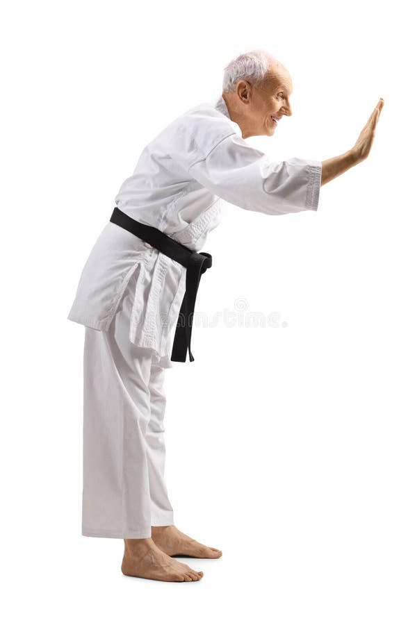 Karate Master Posing with Powerful Attitude in His Dojo Stock Photo ...