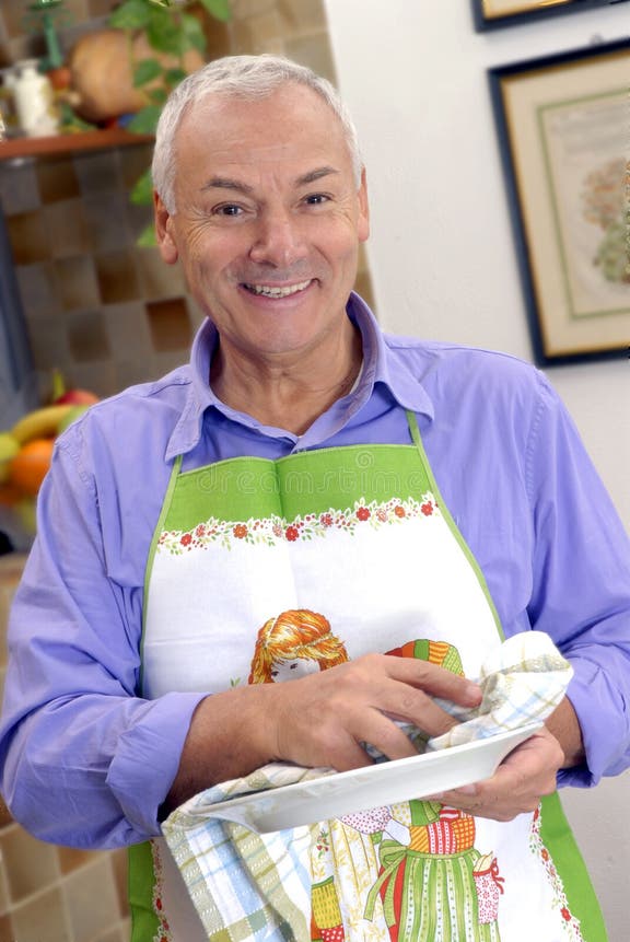 Senior kitchen. stock photo. Image of lifestyle, grandfather - 25592548